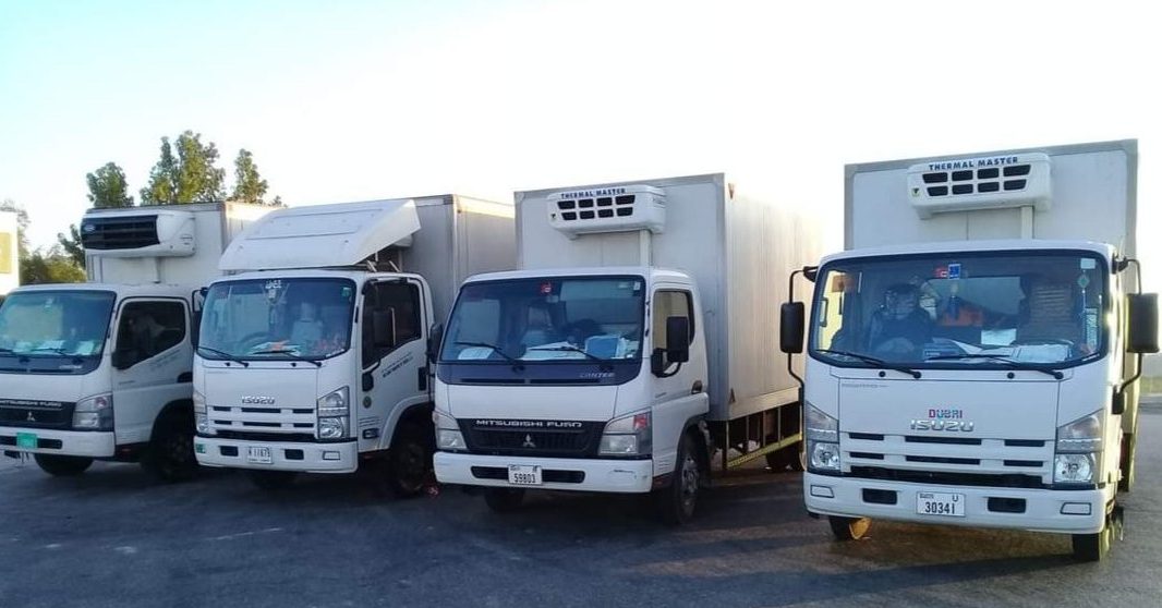 Fleet of Trucks - MK Transport UAE